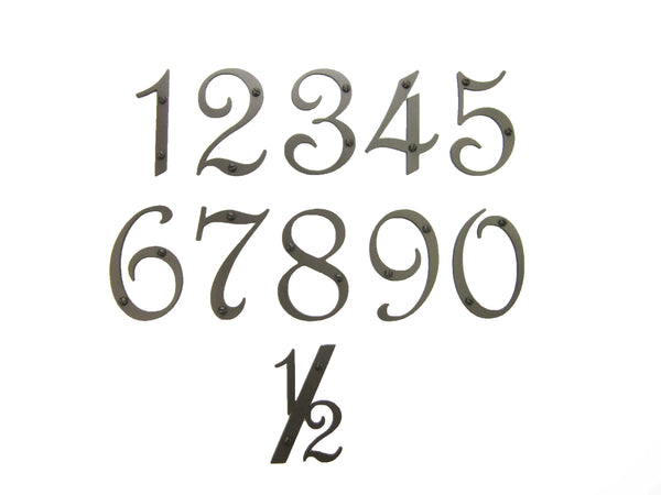 Classic Smooth Spanish Style Address Numbers | Bushere & Son Iron ...